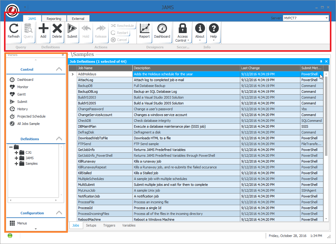The JAMS Client Interface
