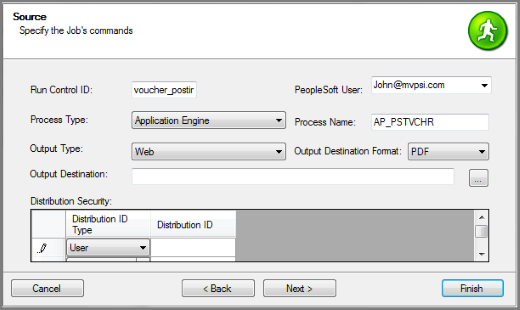 Setting Up a JAMS Job for PeopleSoft