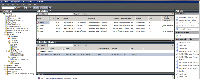 Configuring the JAMS Management Pack for MS SCOM to Work with JAMS